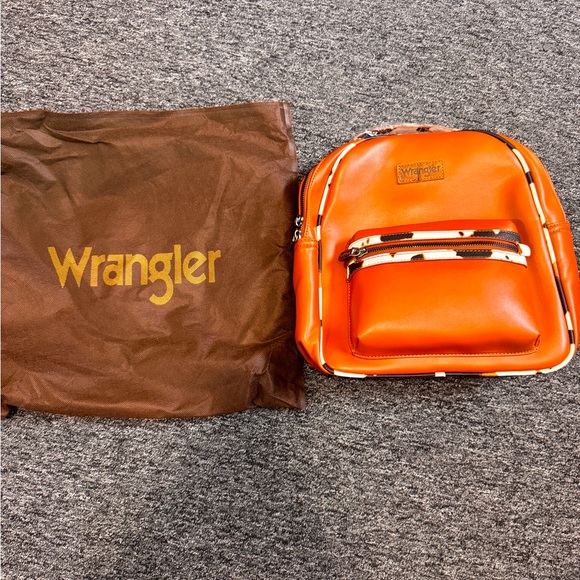 Wrangler | Bags | Wrangler Burnt Orange Backpack With Tan Details ...